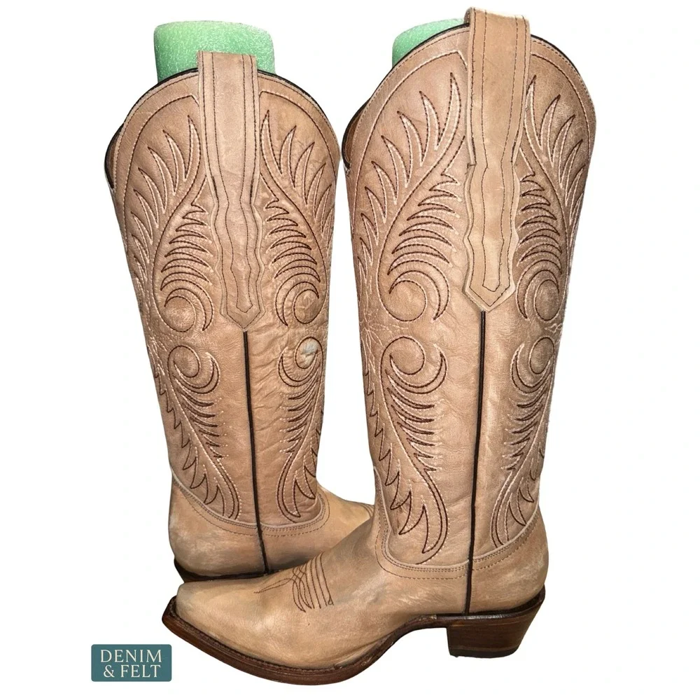 Circle G | Shoes | New Circle G By Corral Sand Embroidered Snip Toe ...
